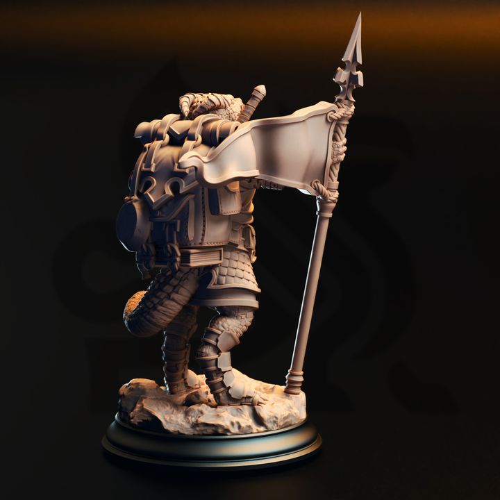 3D Printable Silver Kobold Squire - Archemen the Stouthearted by DM Stash